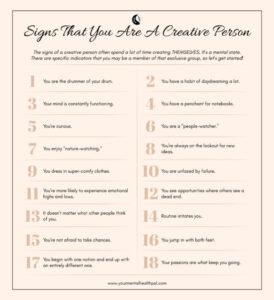 Signs That You Are A Creative Person - Your Mental Health Pal